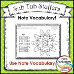 Rhythm Coloring 1B - Color by Note Name - Quarter Note/Rest, Eighth Note