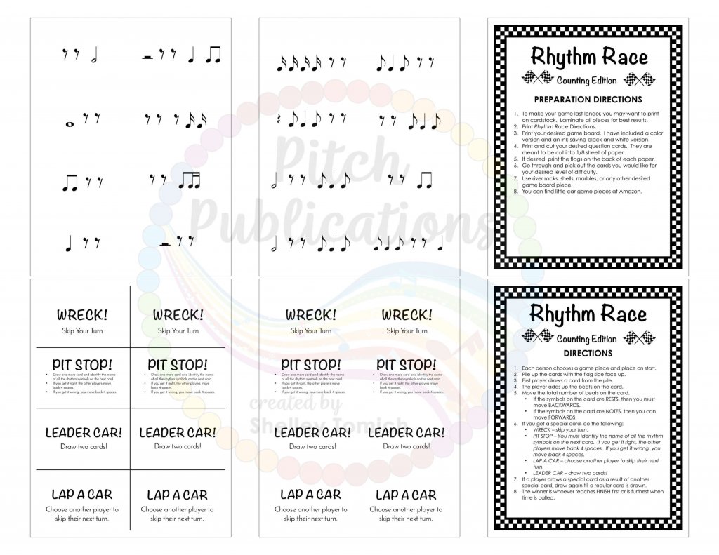 Music Centers: Rhythm Race Counting Edition {BUNDLE} Levels B + 1-9