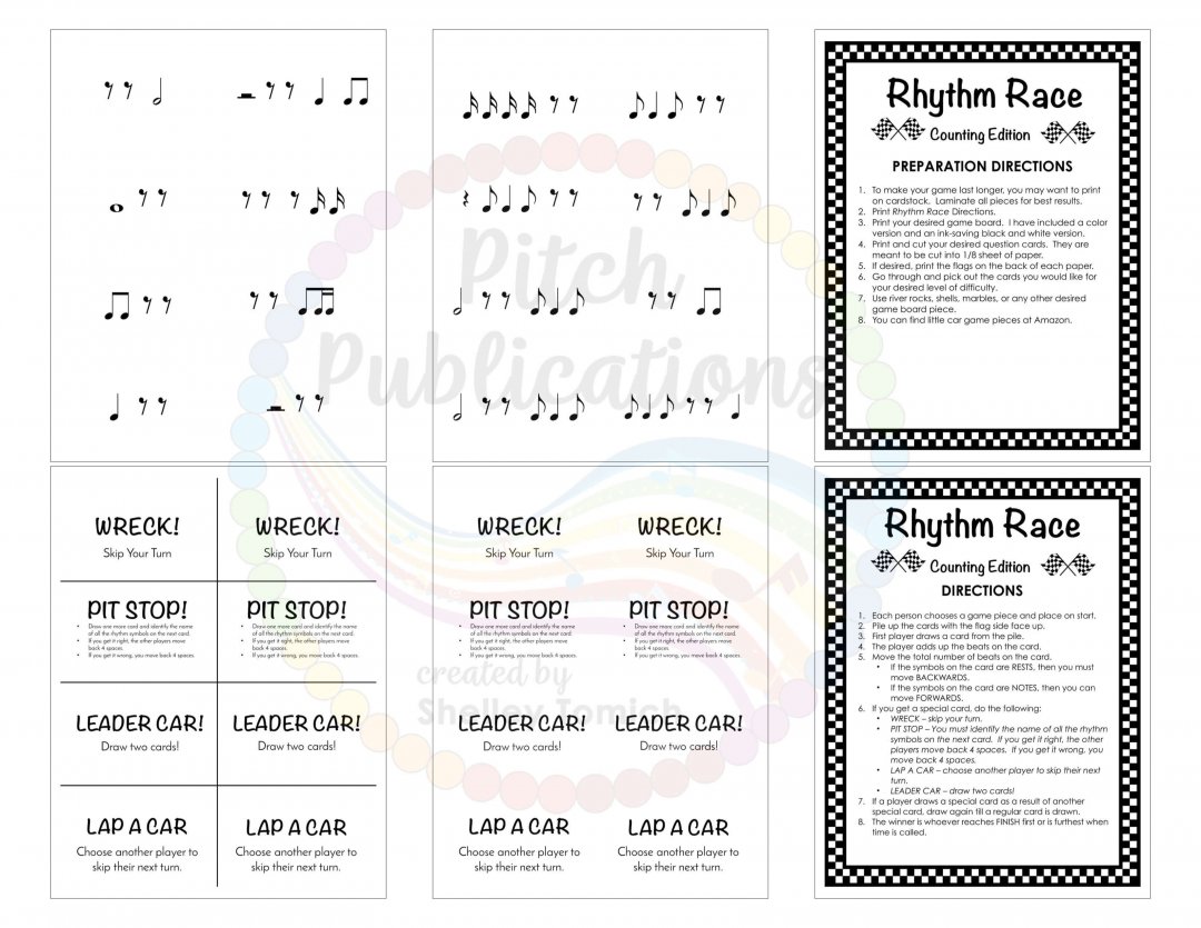 Music Centers: Rhythm Race Counting Edition {BUNDLE} Levels B + 1-9
