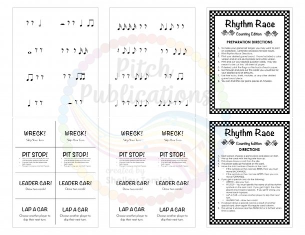 Music Centers: Rhythm Race Counting Edition {BUNDLE} Levels B + 1-9
