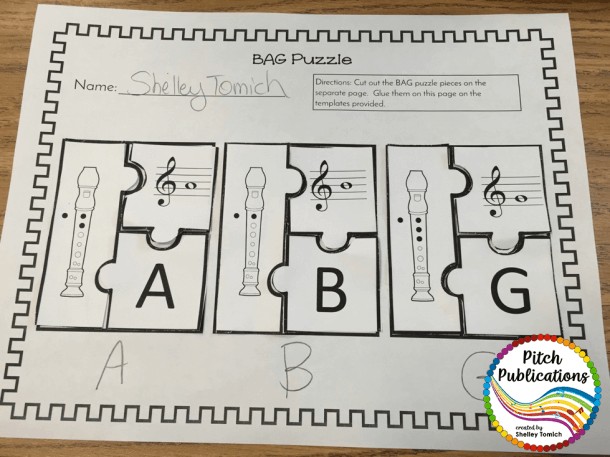 Recorder Resource: BAG Bonanza- 20 Page No-Prep worksheets!!