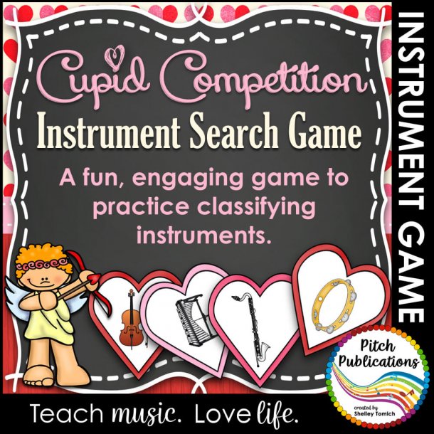 Instruments of the Orchestra Music Valentine's Game - Cupid Competition