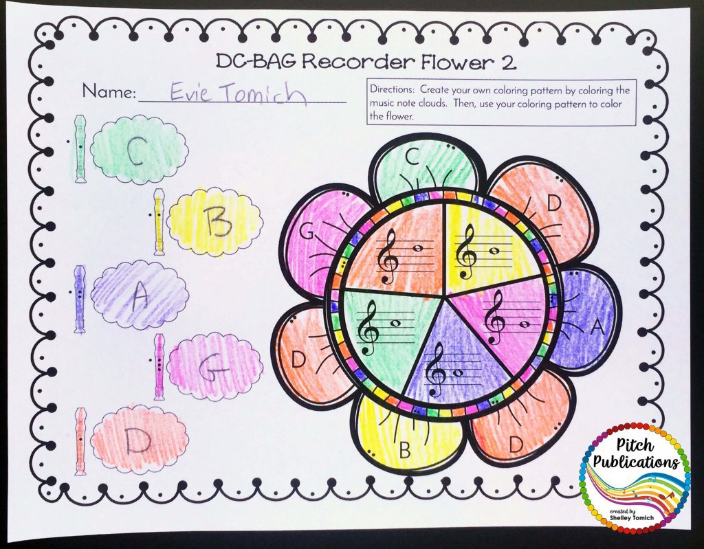 Recorder Resource: DC-BAG Bonanza - No-Prep Recorder worksheets!