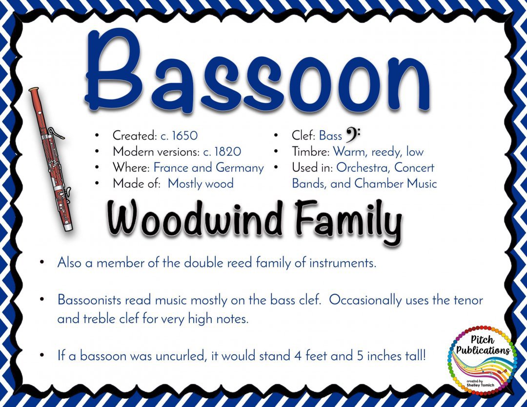Instrument of the Month: Bassoon - Detailed Lesson Plans and More!