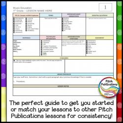 Elementary Music Lesson Plan Templates - FREE!!