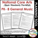 National Core Arts Standards - Music Standards - Checklist for Lessons