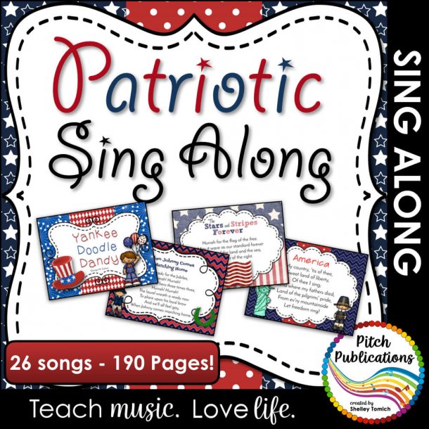 Patriotic Sing Along! - Over 190 Pages - 26 Songs!