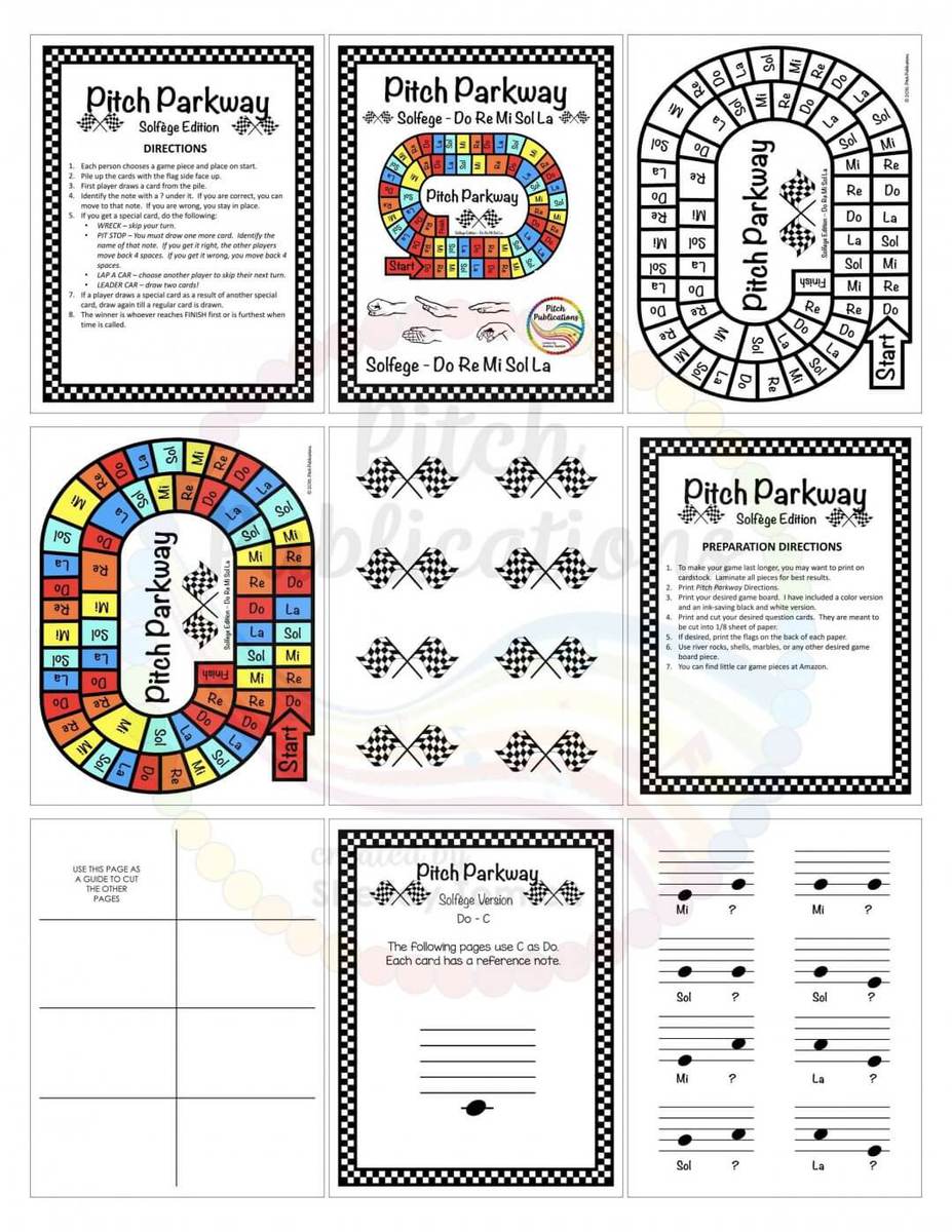 Music Centers: Pitch Parkway - Solfege Do Re Mi Sol La Game, Practice