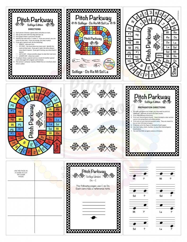 Music Centers: Pitch Parkway - Solfege Do Re Mi Sol La Game, Practice