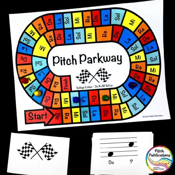 Music Centers: Pitch Parkway - Solfege Do Re Mi Sol La Game, Practice