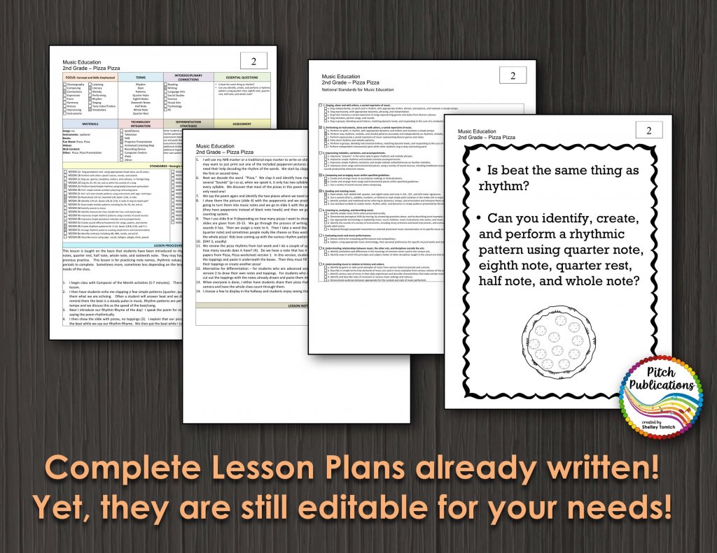 Music Composition Lesson Plan on Pizza Rhythms