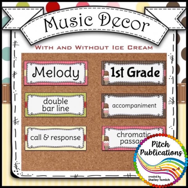 Music Decor - SWEET SHOPPE - Music Word Wall
