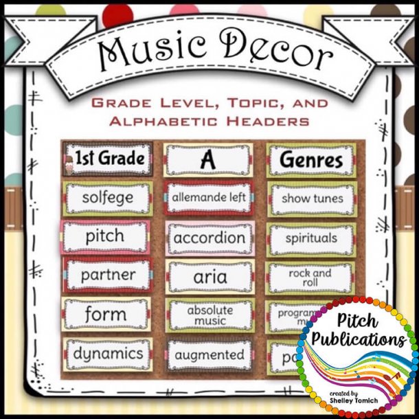 Music Decor - SWEET SHOPPE - Music Word Wall