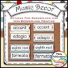 Music Decor - SWEET SHOPPE - Music Word Wall