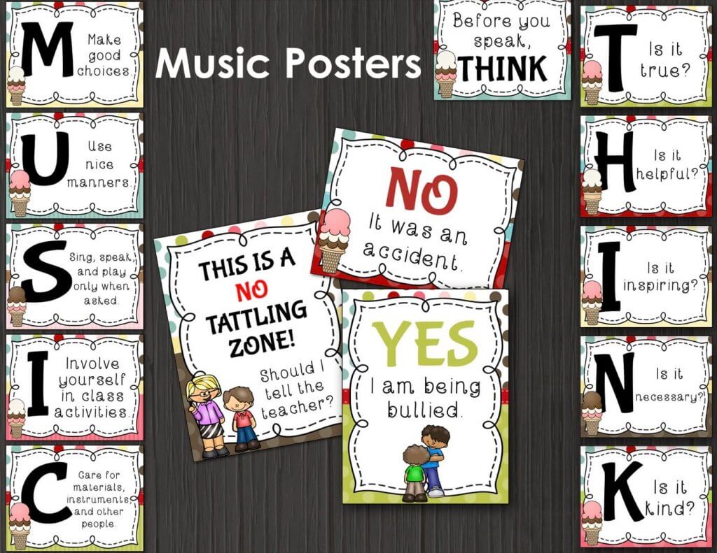 Music Decor BUNDLE - SWEET SHOPPE - Music classroom decorations!