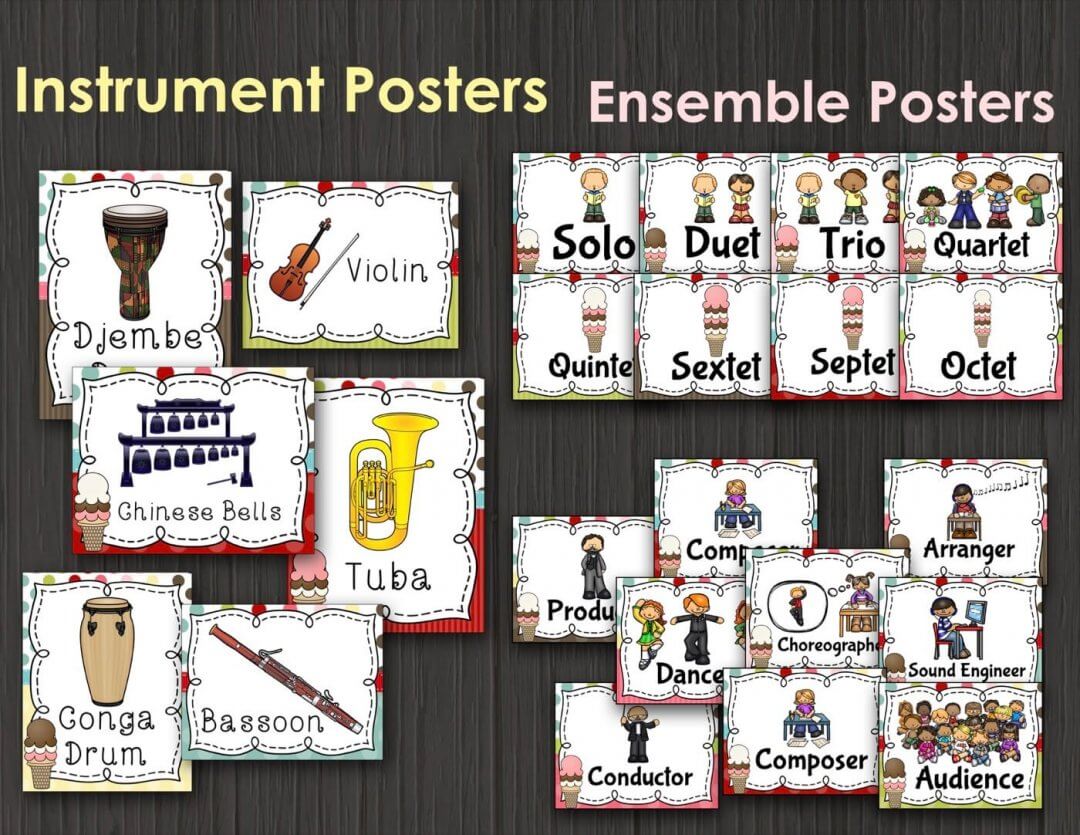 Music Decor BUNDLE - SWEET SHOPPE - Music classroom decorations!