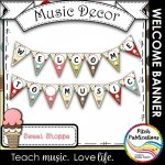 Music Decor BUNDLE - SWEET SHOPPE - Music classroom decorations!