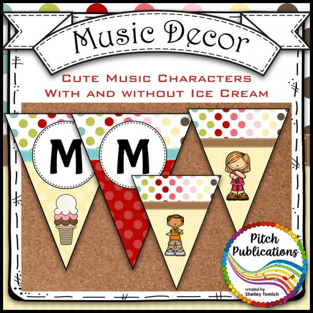 Music Decor - SWEET SHOPPE - Welcome to Music! Banner Flags