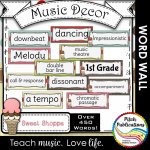 Music Decor - SWEET SHOPPE - Music Word Wall