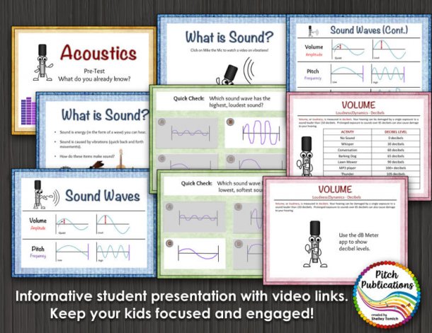 Science of Sound Unit: Music & Science Lesson, Presentation, and MORE!