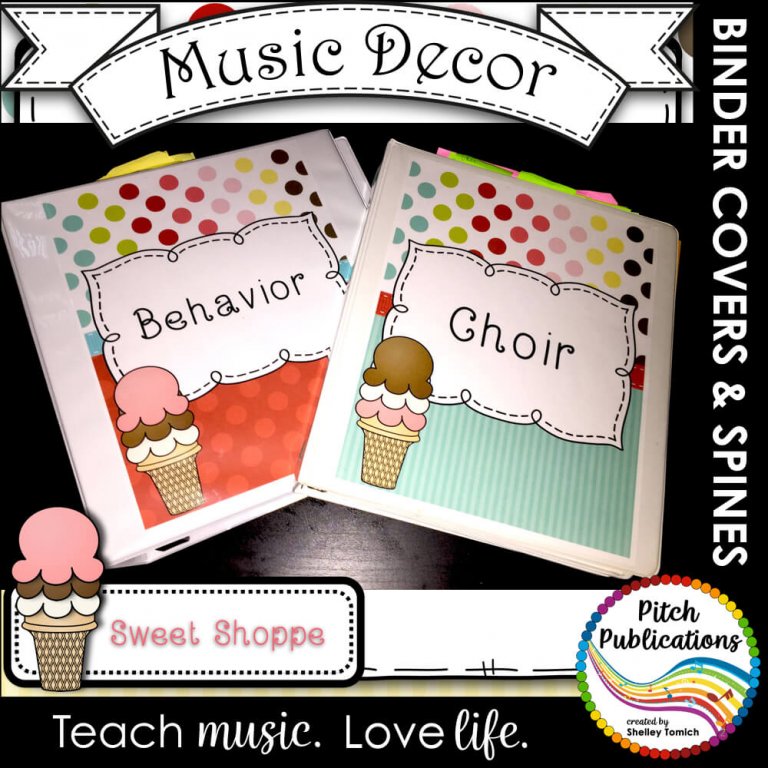 Let's Get Organized - SWEET SHOPPE - Music Binder Covers!