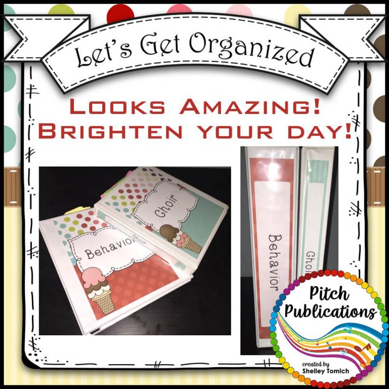 Let's Get Organized - SWEET SHOPPE - Music Binder Covers!