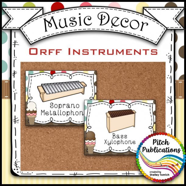 Music Decor - SWEET SHOPPE Instrument Posters Orchestra and MORE!