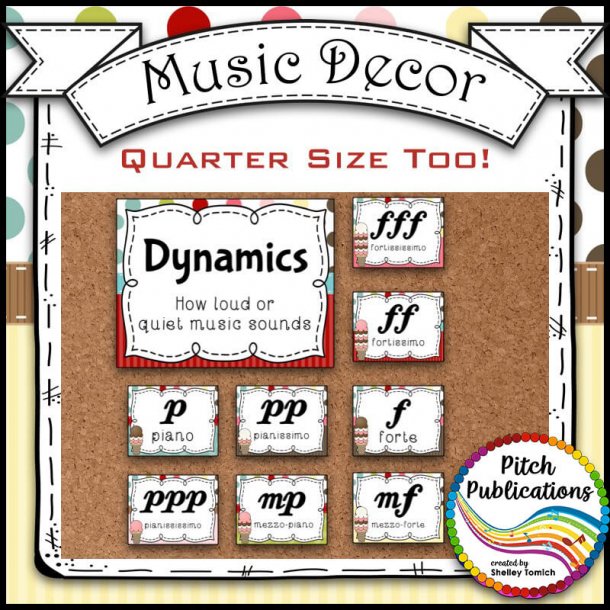 Music Decor - SWEET SHOPPE - Dynamics Posters (Elements of Music)