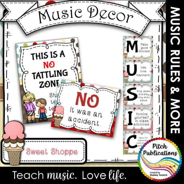 Music Decor - SWEET SHOPPE - Music Rules Posters, Tattling, and more!