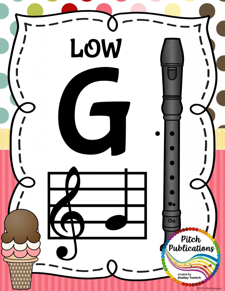 Alto Recorder Fingering Chart Posters v2 Black/Tan- Sweet Shoppe