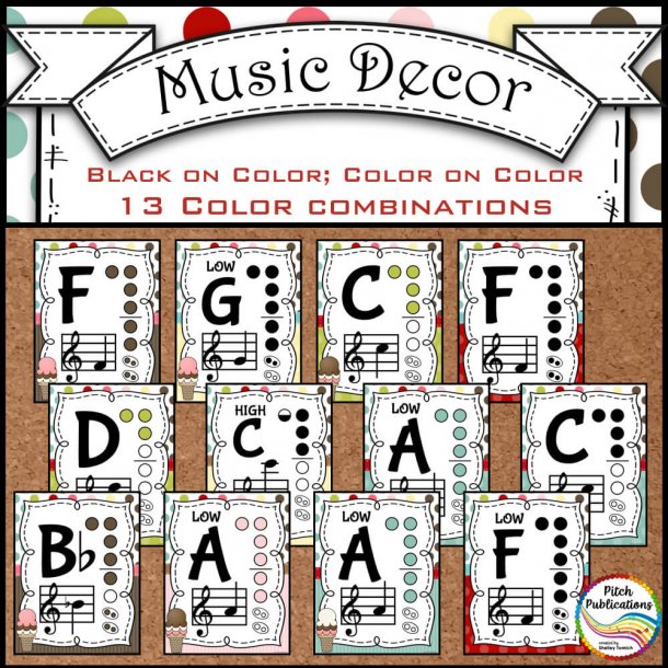 Alto Recorder Fingering Chart Posters v3 Holes - Sweet Shoppe