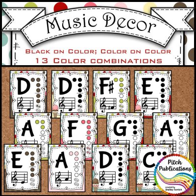 SWEET SHOPPE - Recorder Fingering Chart Posters v3 HOLES
