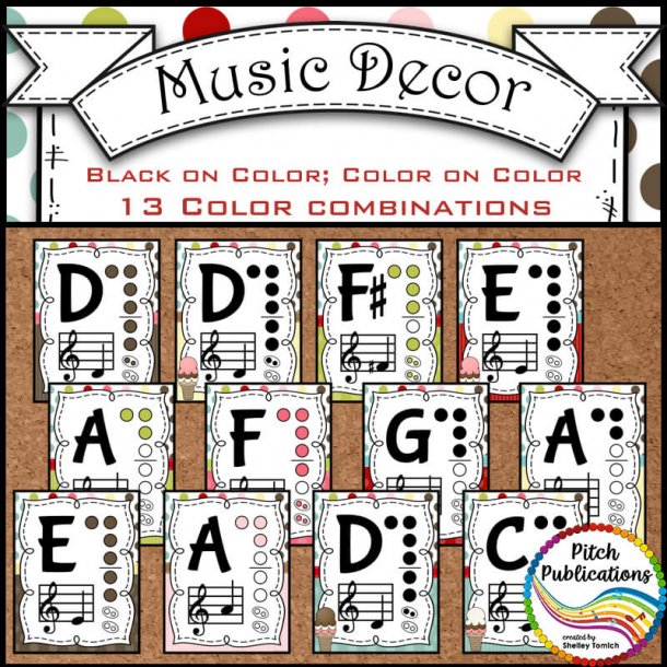 SWEET SHOPPE - Recorder Fingering Chart Posters v3 HOLES