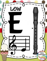 Recorder Fingering Chart Posters v1 - Music Decor SWEET SHOPPE