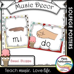 Music Decor BUNDLE - SWEET SHOPPE - Music classroom decorations!