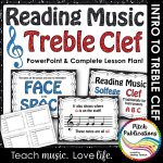 Treble Clef - Reading Music -PowerPoint Presentation & Lesson Plan