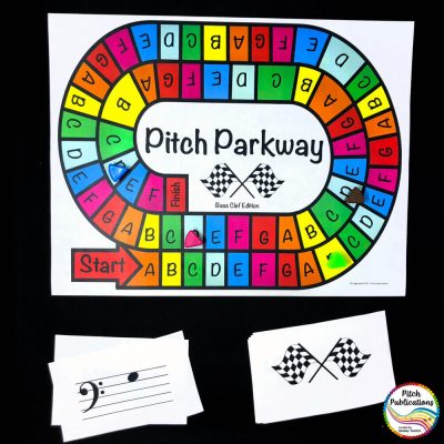 Music Centers: Pitch Parkway - Bass Clef Customizable Game, Practice