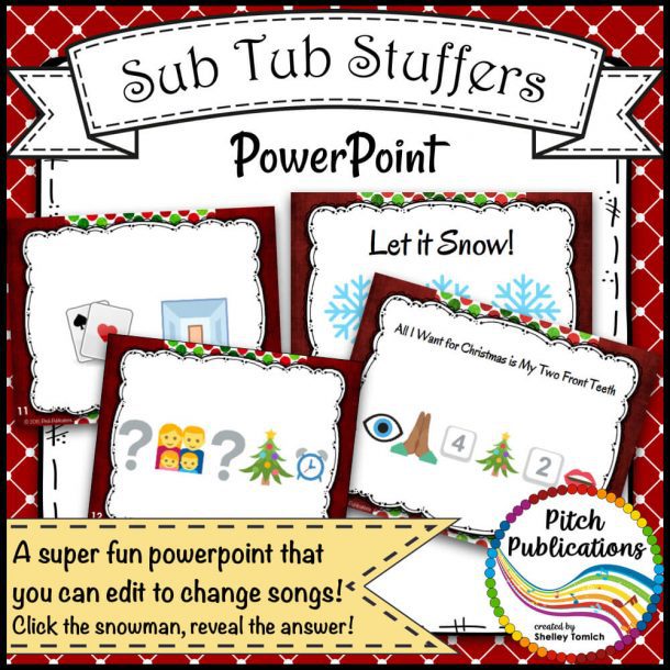 Music Sub Tub Stuffers: Guess the Christmas Song Emoji Game