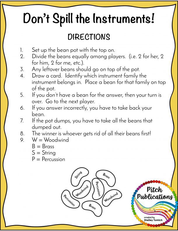 Music Center: Don't Spill the Instruments! - Instrument Family Game ...