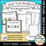 Music Sub Tub Stuffers: Guess the Nursery Rhyme / Folk Song Emoji Game