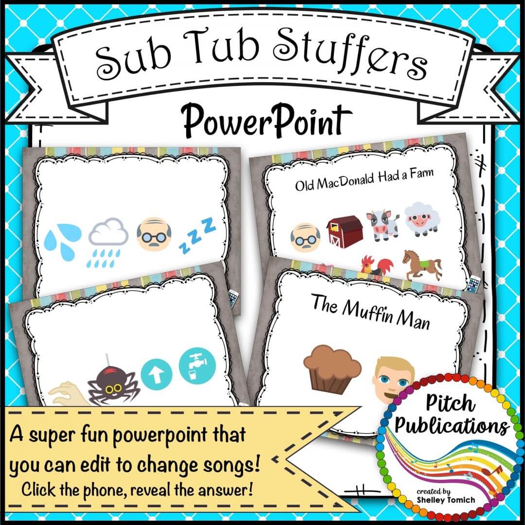 Music Sub Tub Stuffers: Guess the Nursery Rhyme / Folk Song Emoji Game