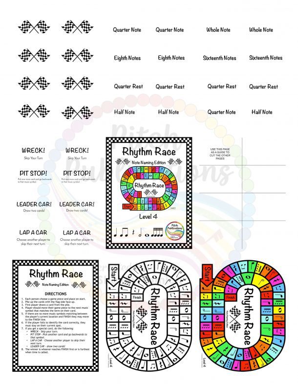 Music Centers: Rhythm Race Note Naming Edition Level 4 - Rhythm Game