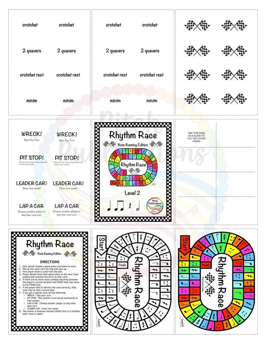Music Centers: Rhythm Race Note Naming Edition Level 2 - Rhythm Game