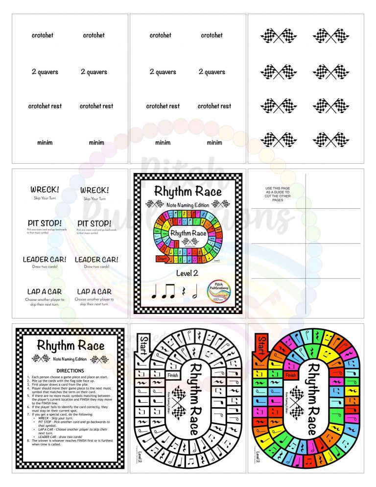 Music Centers: Rhythm Race Note Naming Edition Level 2 - Rhythm Game
