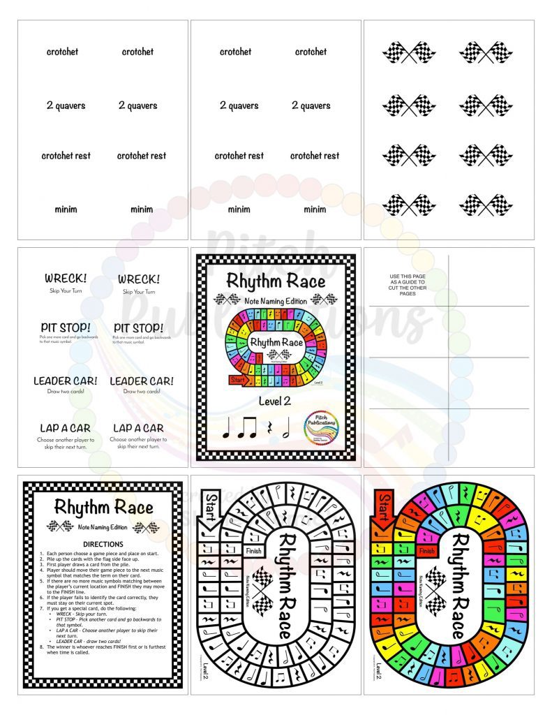 Music Centers: Rhythm Race Note Naming Edition Level 2 - Rhythm Game