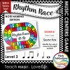 Music Centers: Rhythm Race Note Naming Edition {BUNDLE} Levels B, 1-8