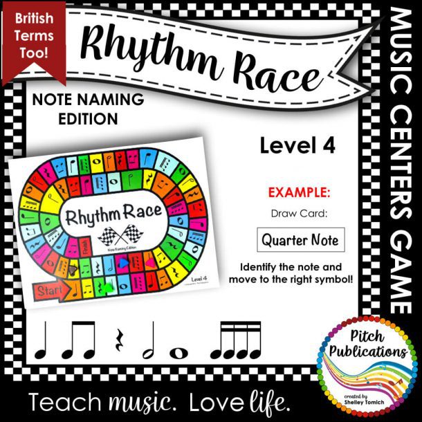 Music Centers: Rhythm Race Note Naming Edition Level 4 - Rhythm Game