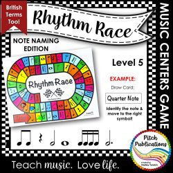 Music Centers: Rhythm Race Note Naming Edition Level 5 - Rhythm Game
