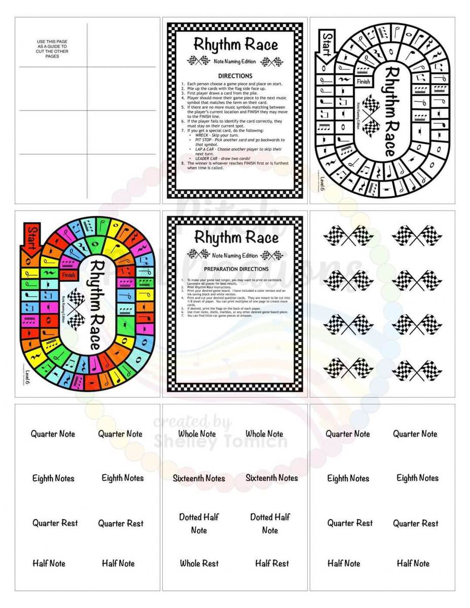 Music Centers: Rhythm Race Note Naming Edition Level 6 - Rhythm Game