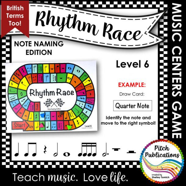 Music Centers: Rhythm Race Note Naming Edition Level 6 - Rhythm Game